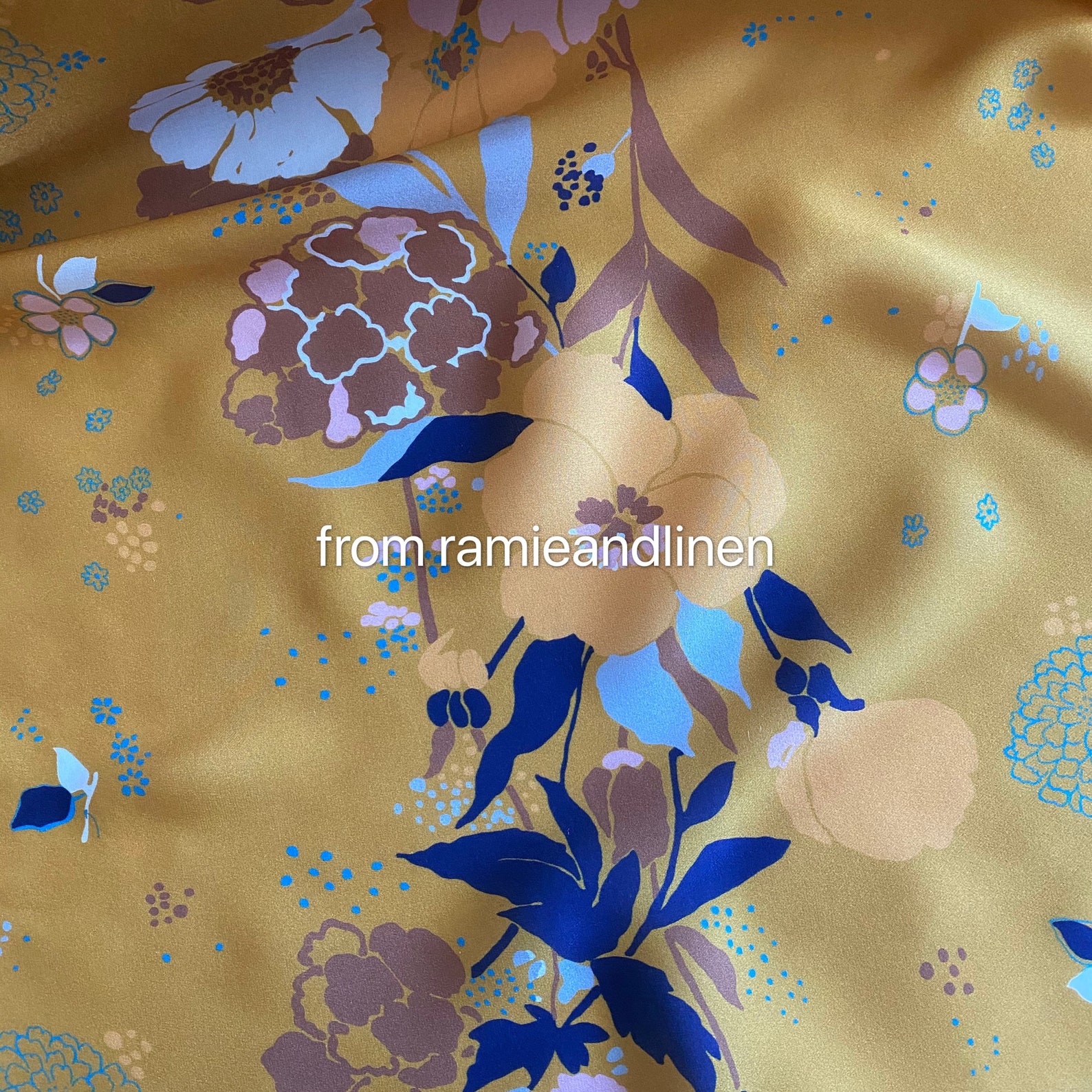 Tela de seda estampado floral tela de seda pura satinada - Etsy España