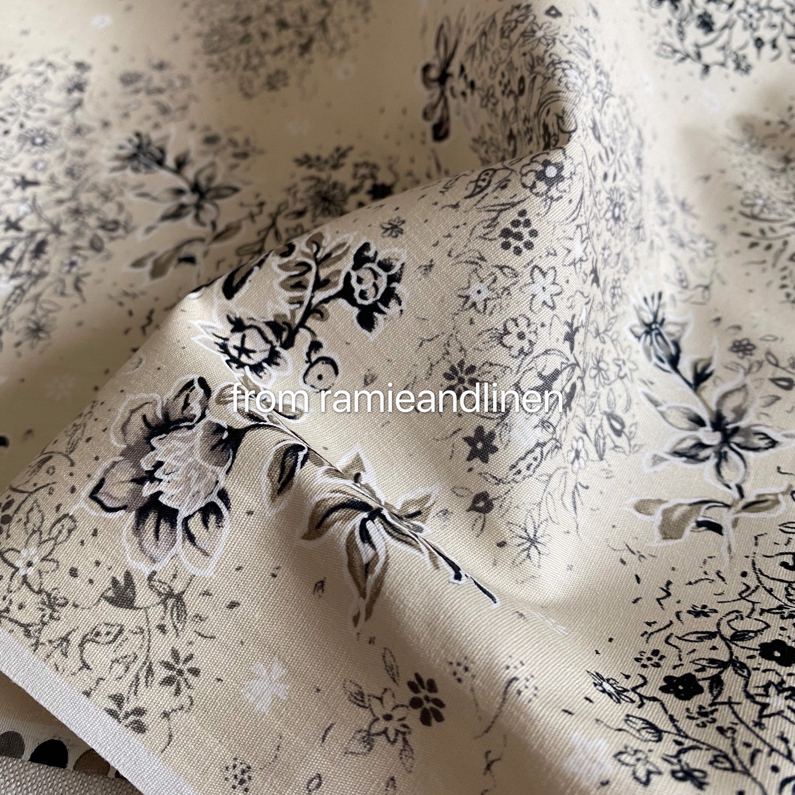 Japanese Cotton Fabric Vintage Style Floral Print Cotton - Etsy