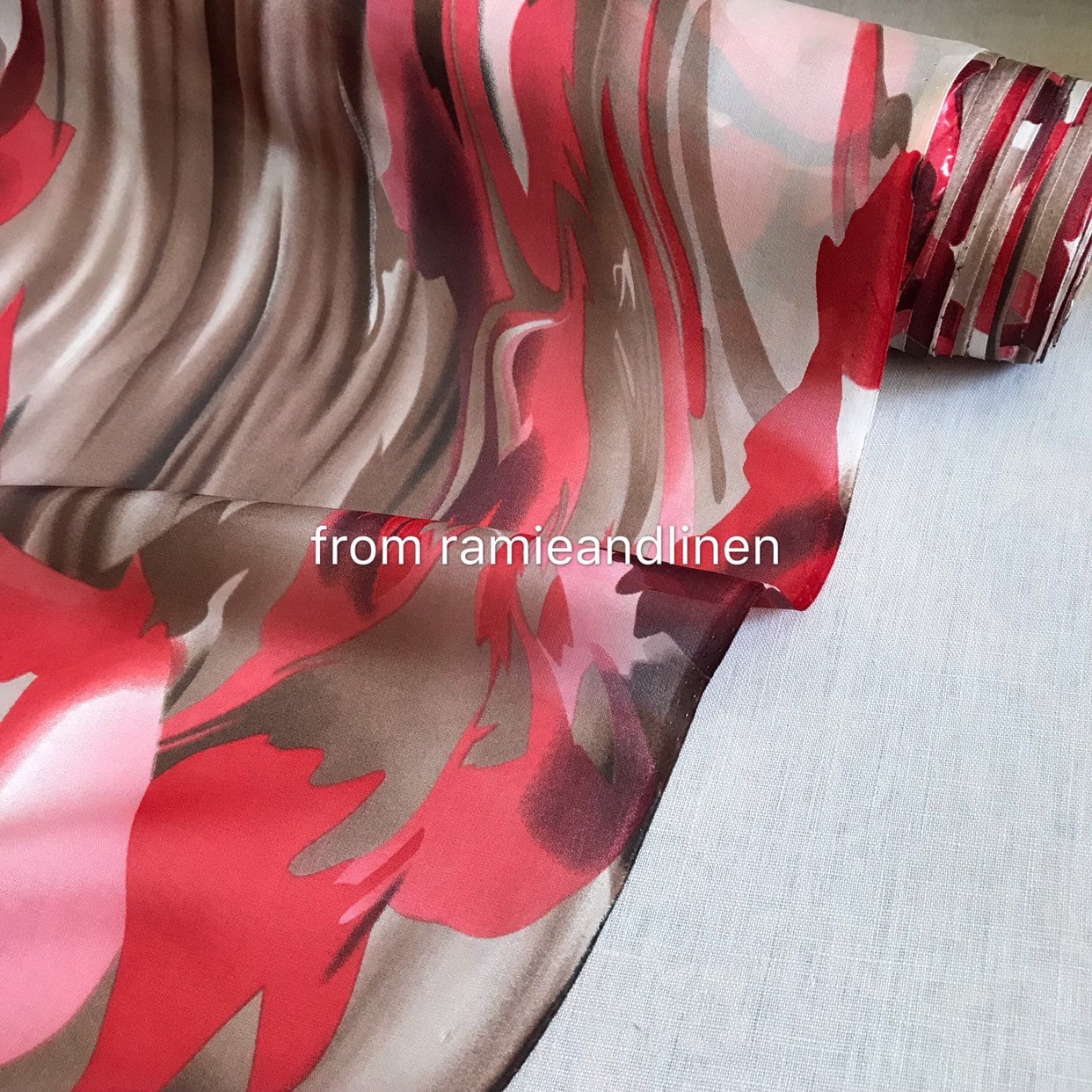 Silk Fabric Abstract Print Silk Chiffon Fabric Half Yard by - Etsy