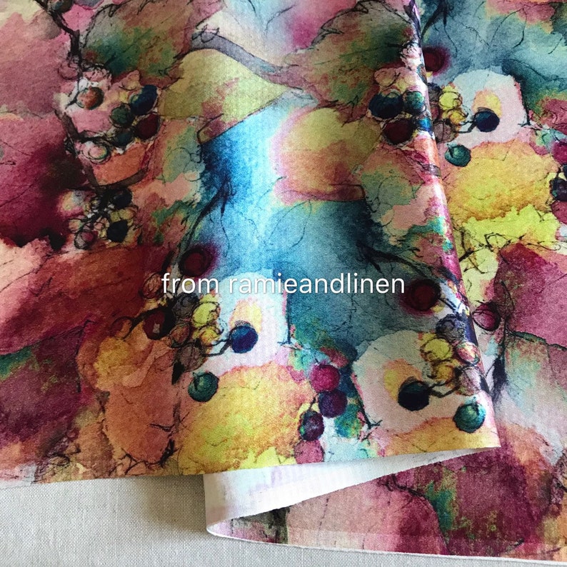 Silk Fabric, 27m/m Digital Printing Watercolor Print Silk Crepe Satin ...