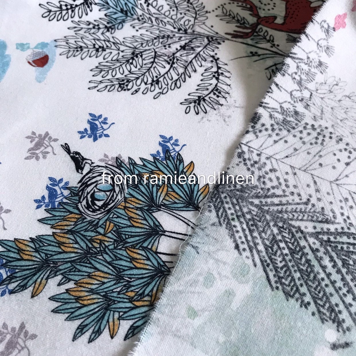 Flannel Cotton Fabric Fairy Tale Forrest Print Cotton Fabric - Etsy