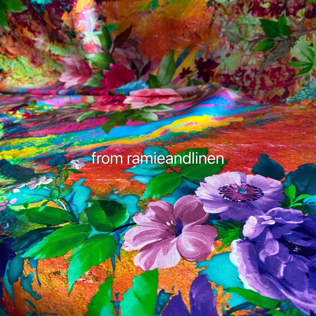 Digital Printing Silk Fabric, Stretchy Silk Crepe Satin, Gorgeous ...