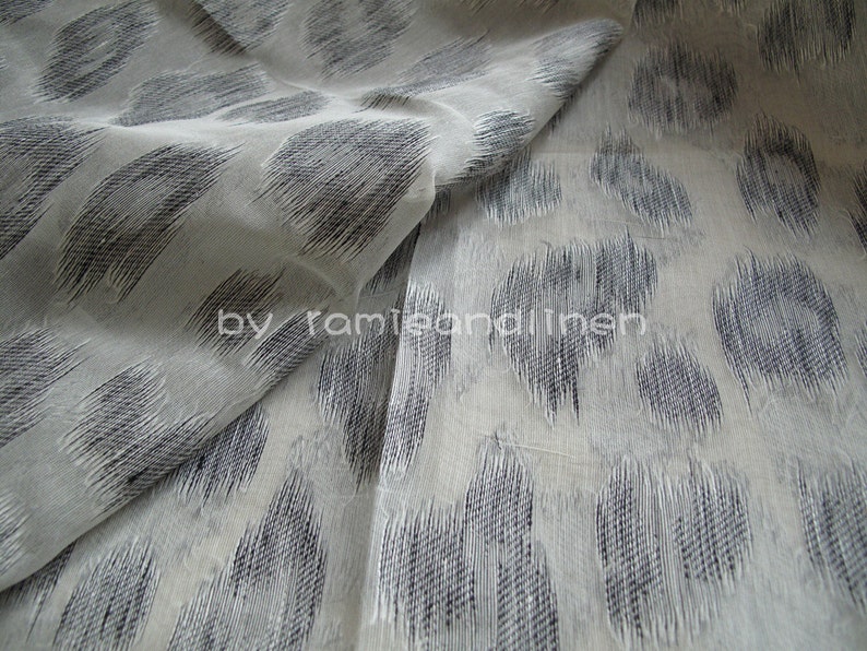 Silk Cotton Blend Clipped Jacquard Fabric Half Yard by - Etsy