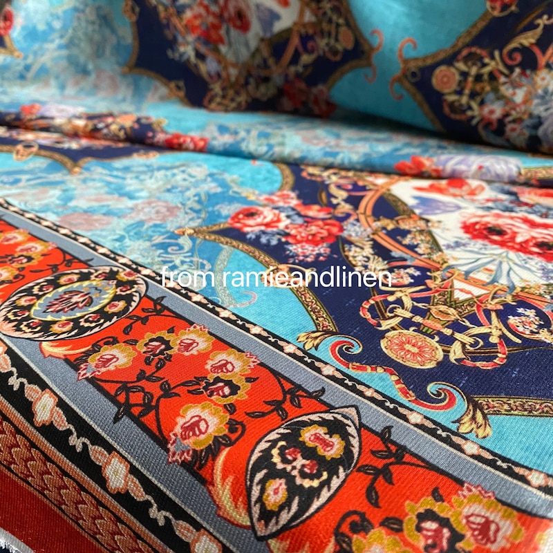 Border Print Fabric - Etsy