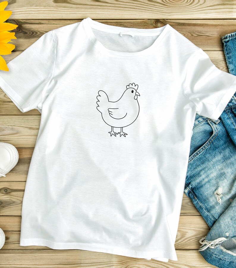 Hand-drawn Chicken SVG Bundle: Rooster, Hen, Clipart (instant Download ...