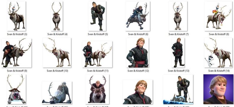 Kristoff and Sven PNG Bundle | Winter Adventure Friends Clipart | Snowy ...
