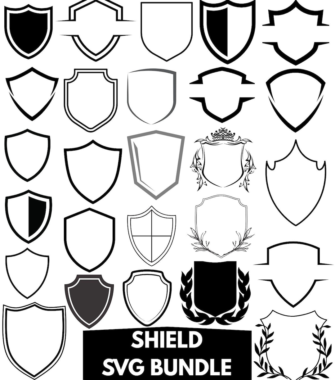Royal Shield SVG Bundle: Heraldic Knight Designs (digital Download) - Etsy