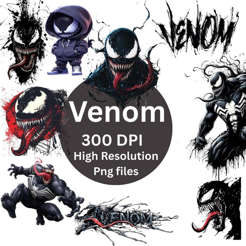 Venom Png Bundle, Cut File Circuit , Png Bundle, Venom Printable , Wall ...