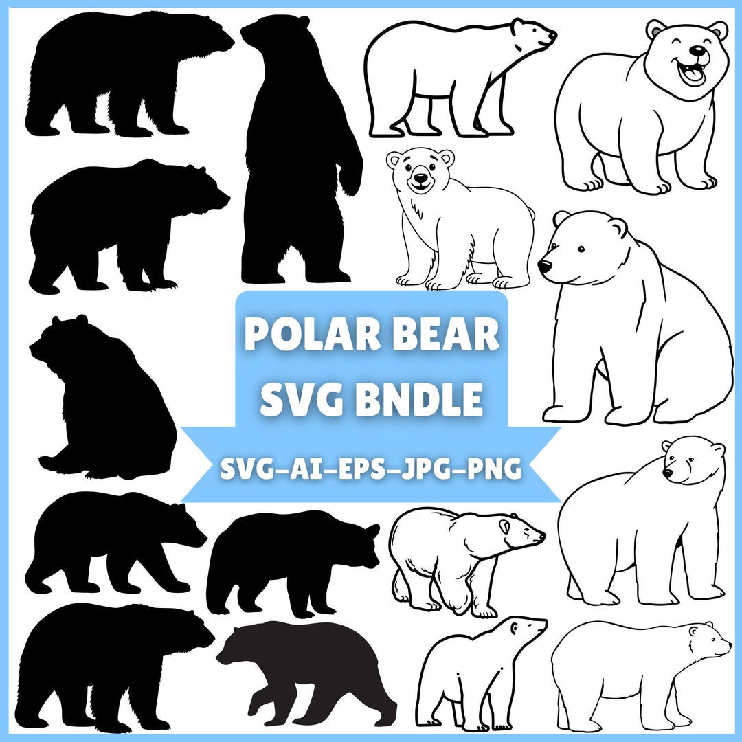 Polar Bear SVG Cute, Polar Bear Scene Svg,holiday Svg, Christmas Svg ...