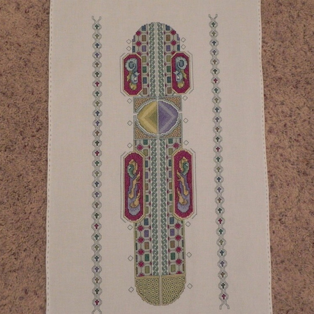 Celtic Newton Column Cross Stitch Picture - Completed & Handmade - Etsy