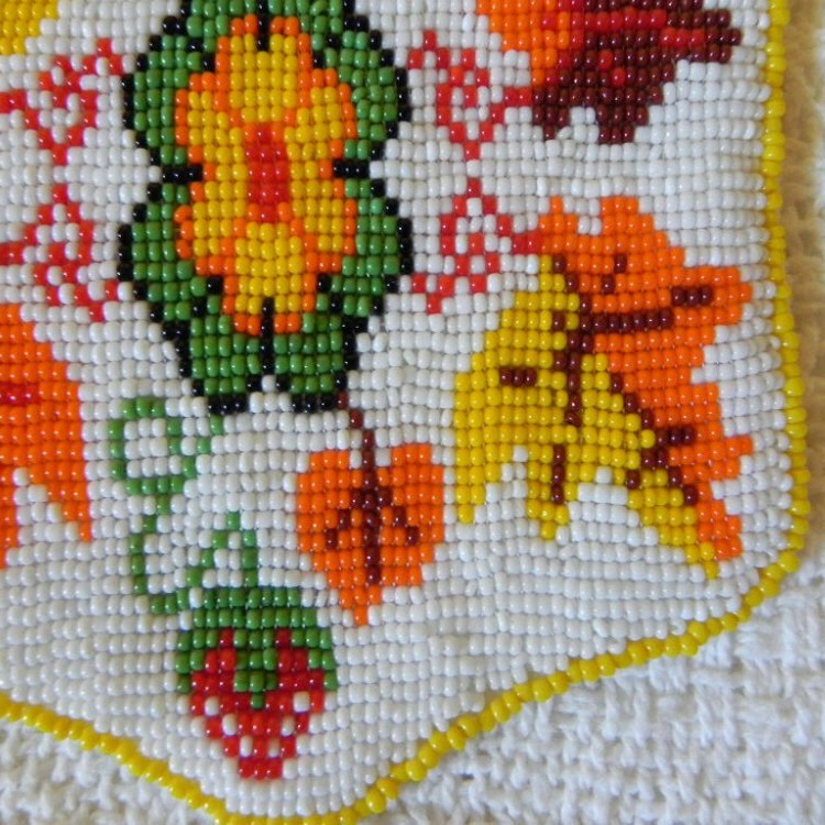 Native American Ute Autumn Leaves Beaded Piece - Etsy