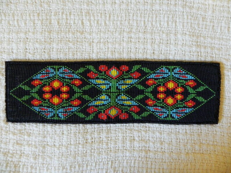 Native American Ute Floral Beaded Piece - Etsy