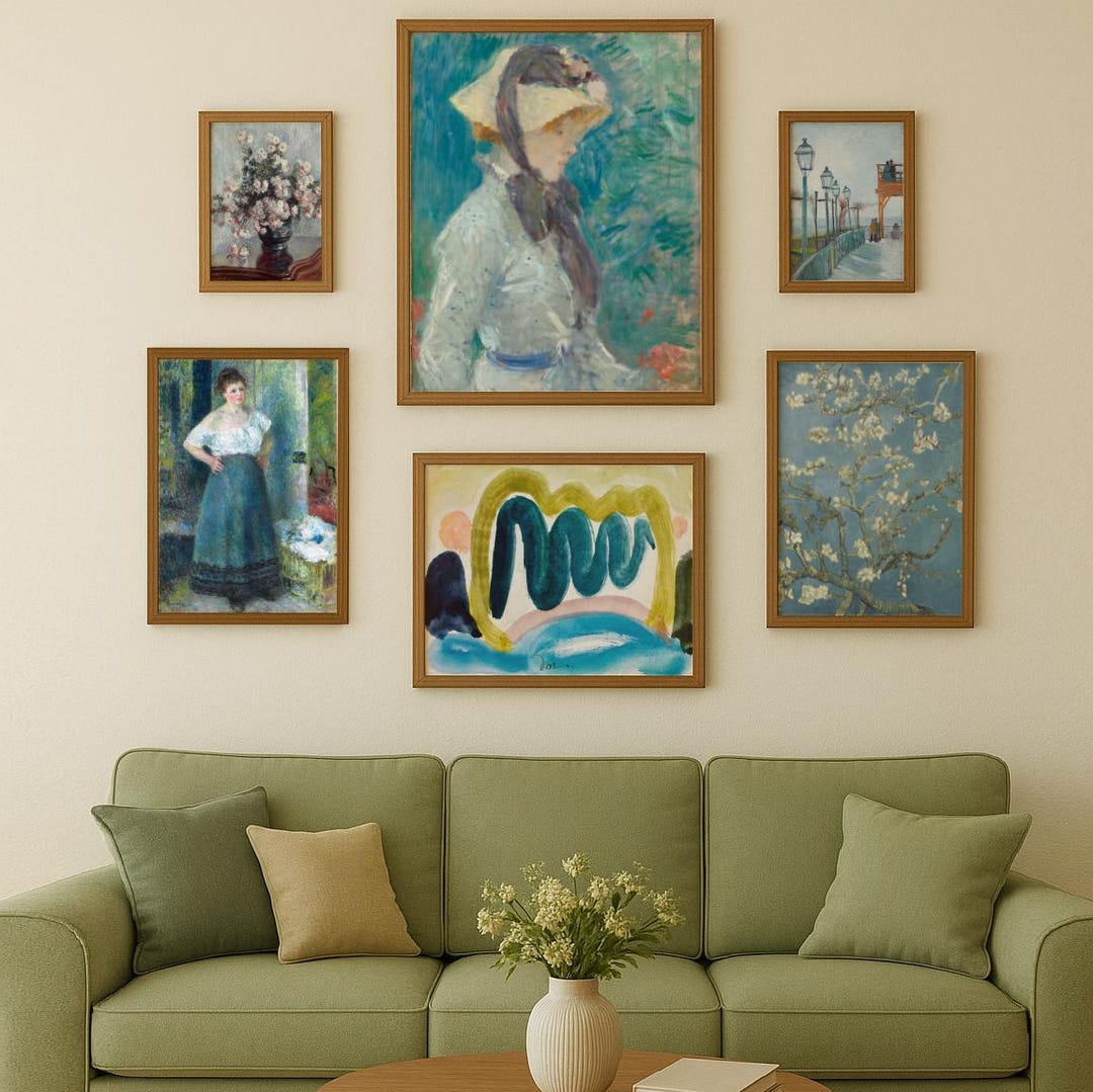 Gallery Set, Vintage Impressionist Wall Art Set, Abstract Portrait ...