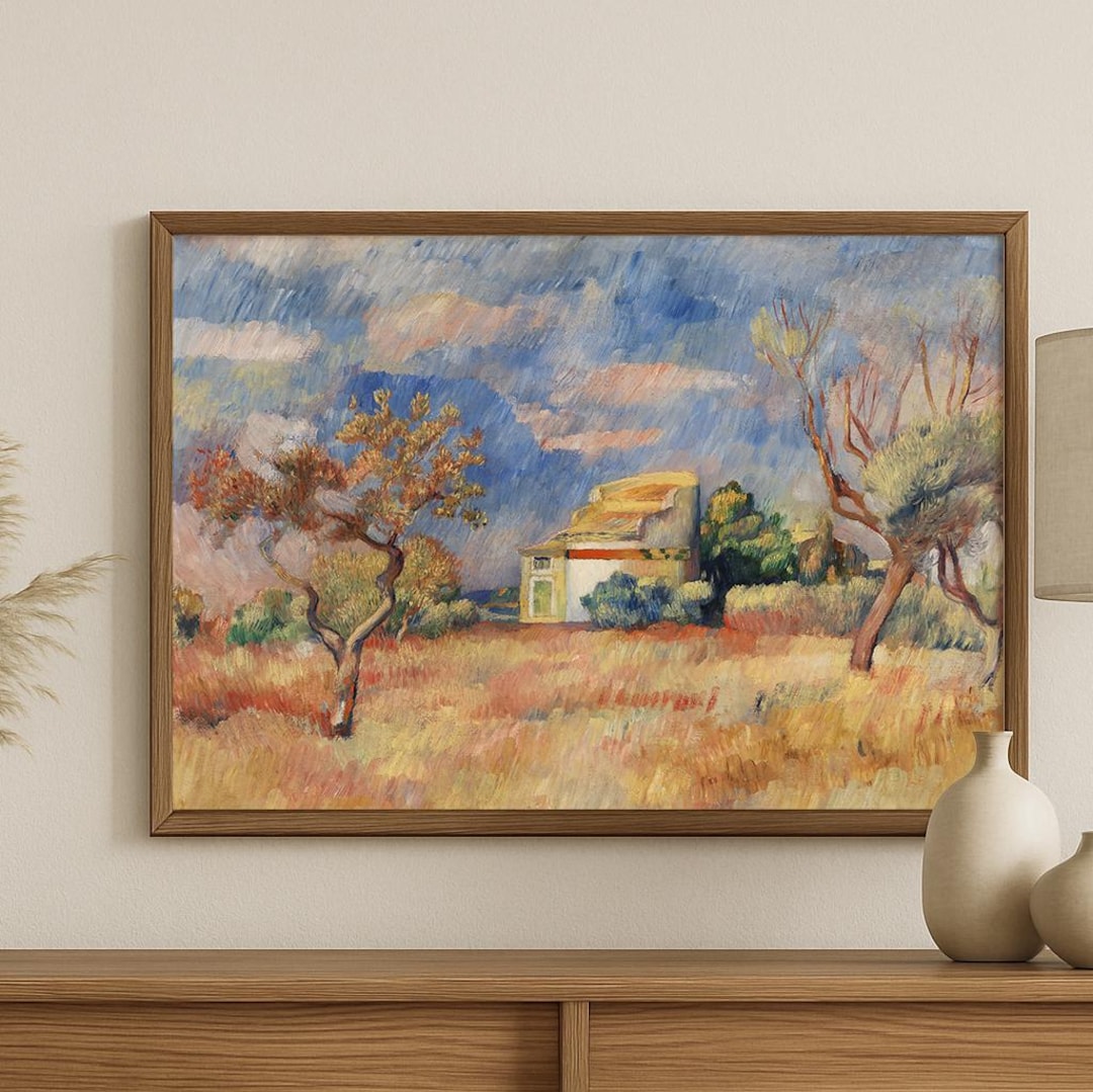 Rural Farming Wall Art, Vintage Rustic Painting, Rustic Digital ...