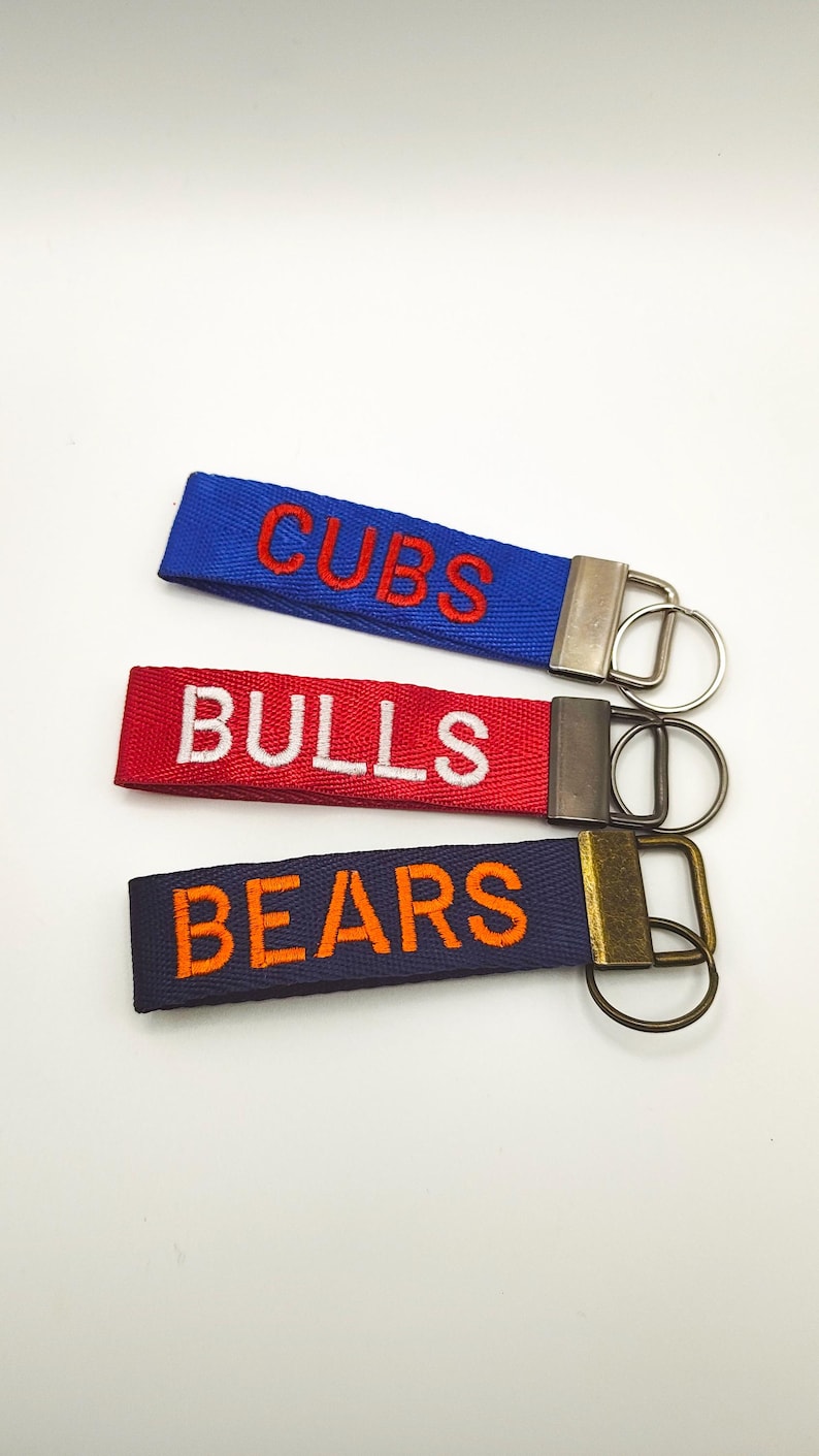 Chicago Sports Key Fobs | Embroidered Keychain - Etsy