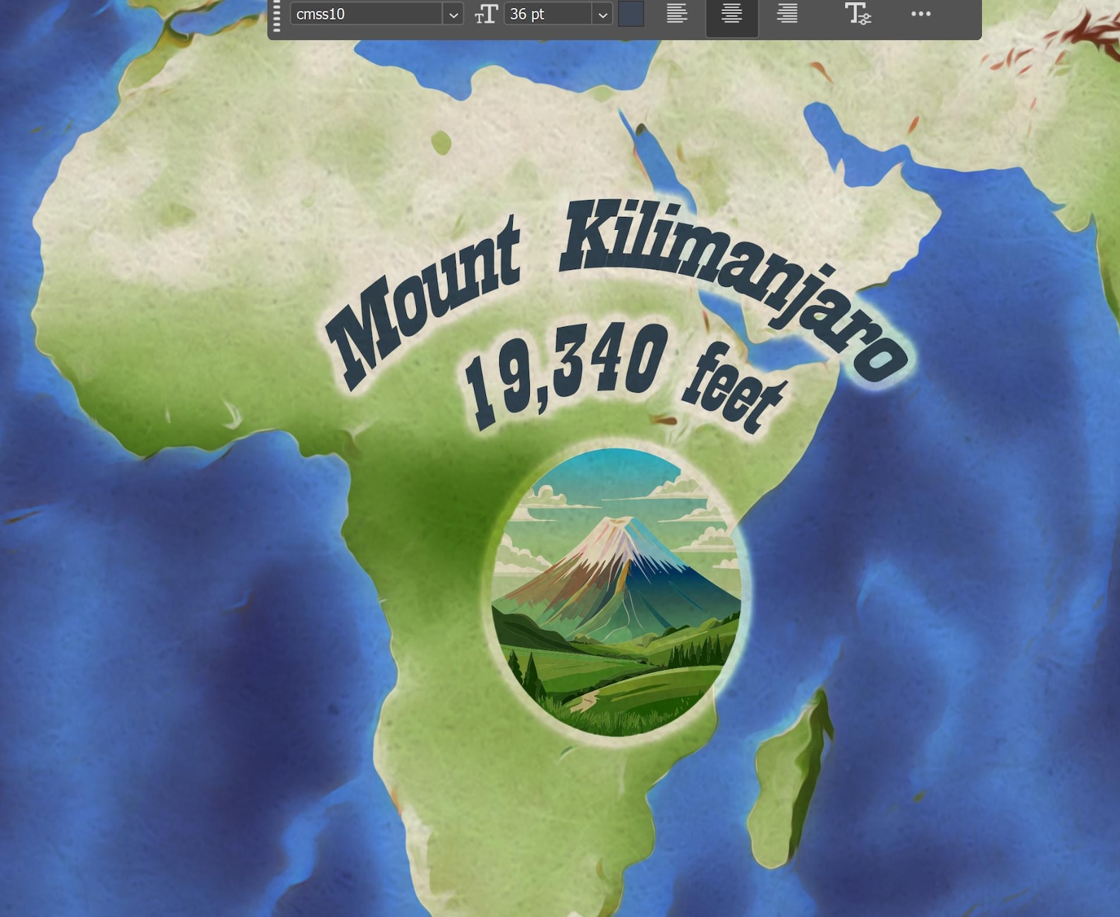 World Map With Highest Mountains on Each Continent - Educational ...