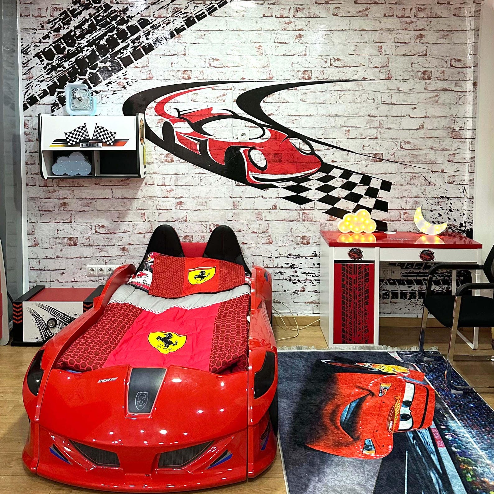 Race Car Wall Mural for Kids | Digital Download Poster | Boys Room ...