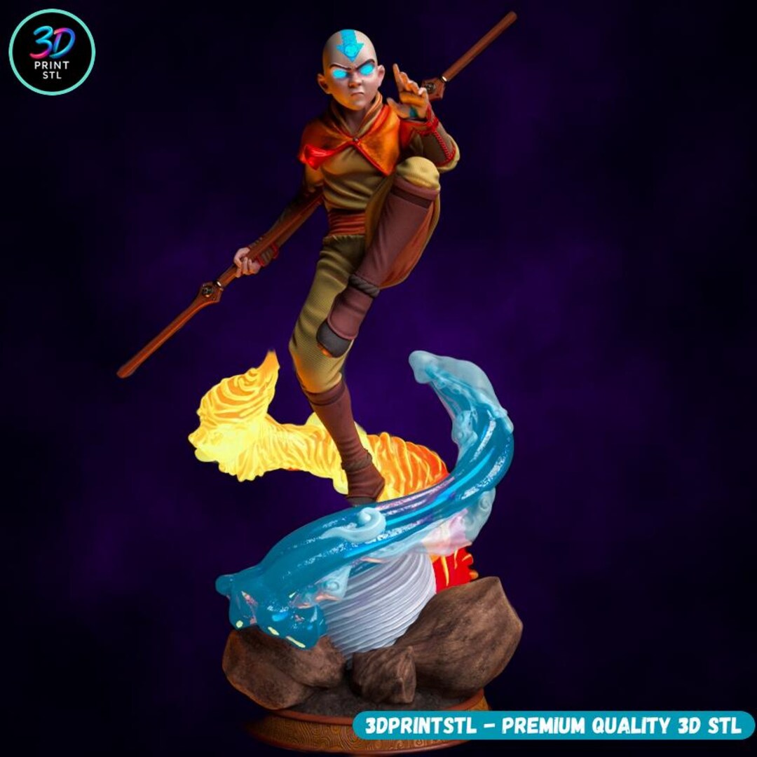 Aang STL 3D Print File | Avatar The Last Airbender Figure | ATLA 3D ...