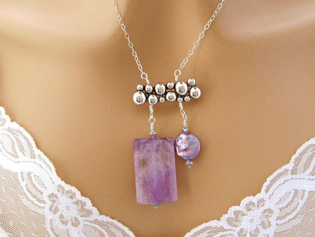 6th Anniversary Gift for Her/amethyst Pendant Necklace/amethyst Jewelry ...