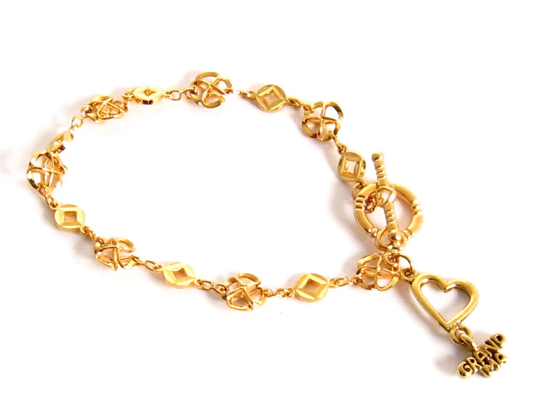 Grandma Gift, Gift for Mom, Grandmother Bracelet, Gold Grandma Bracelet ...
