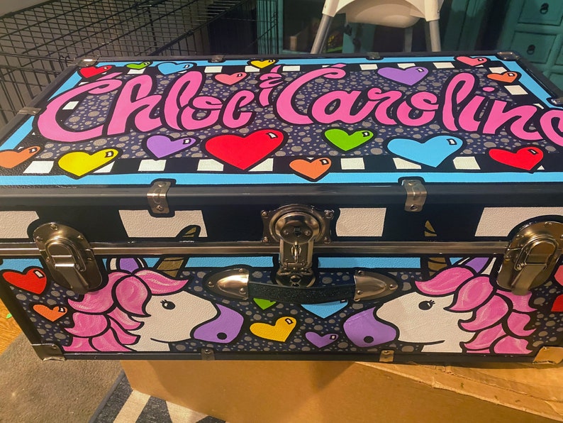 Handpainted Custom Camp Trunk - Etsy
