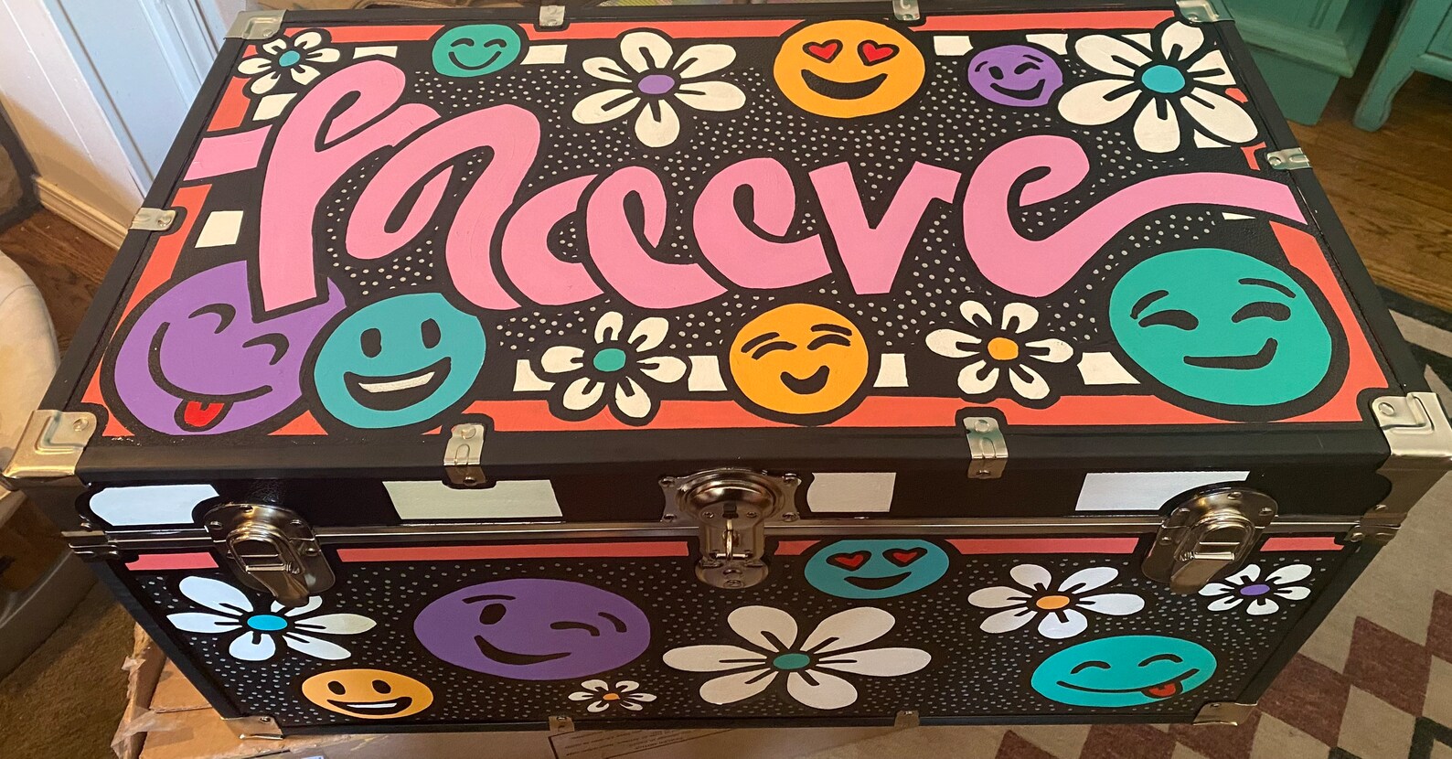 Handpainted Custom Camp Trunk - Etsy