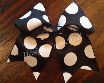 Polka Dot Cheer Bow | Etsy
