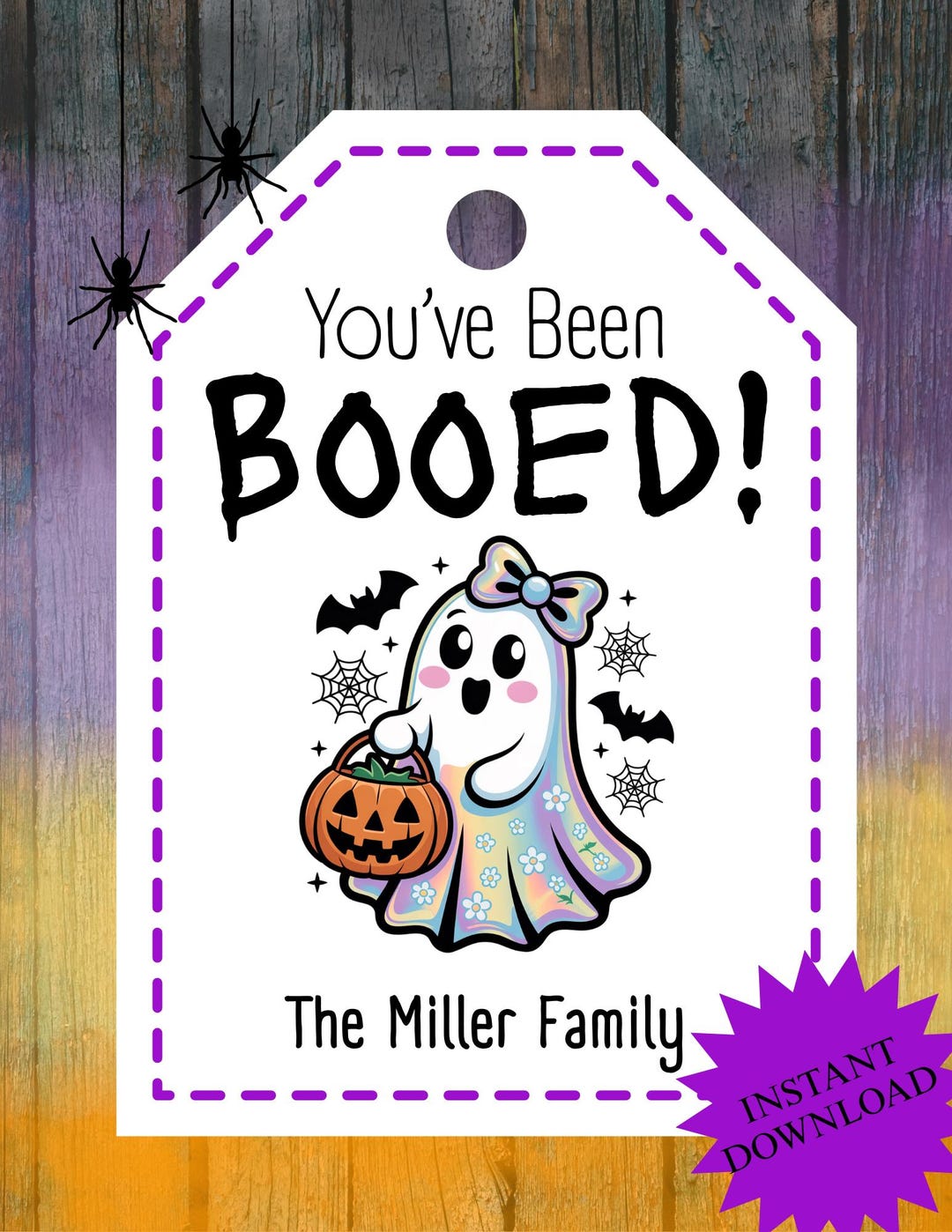 You've Been Booed Halloween Gift Tag - Cute Halloween Treat Bags ...