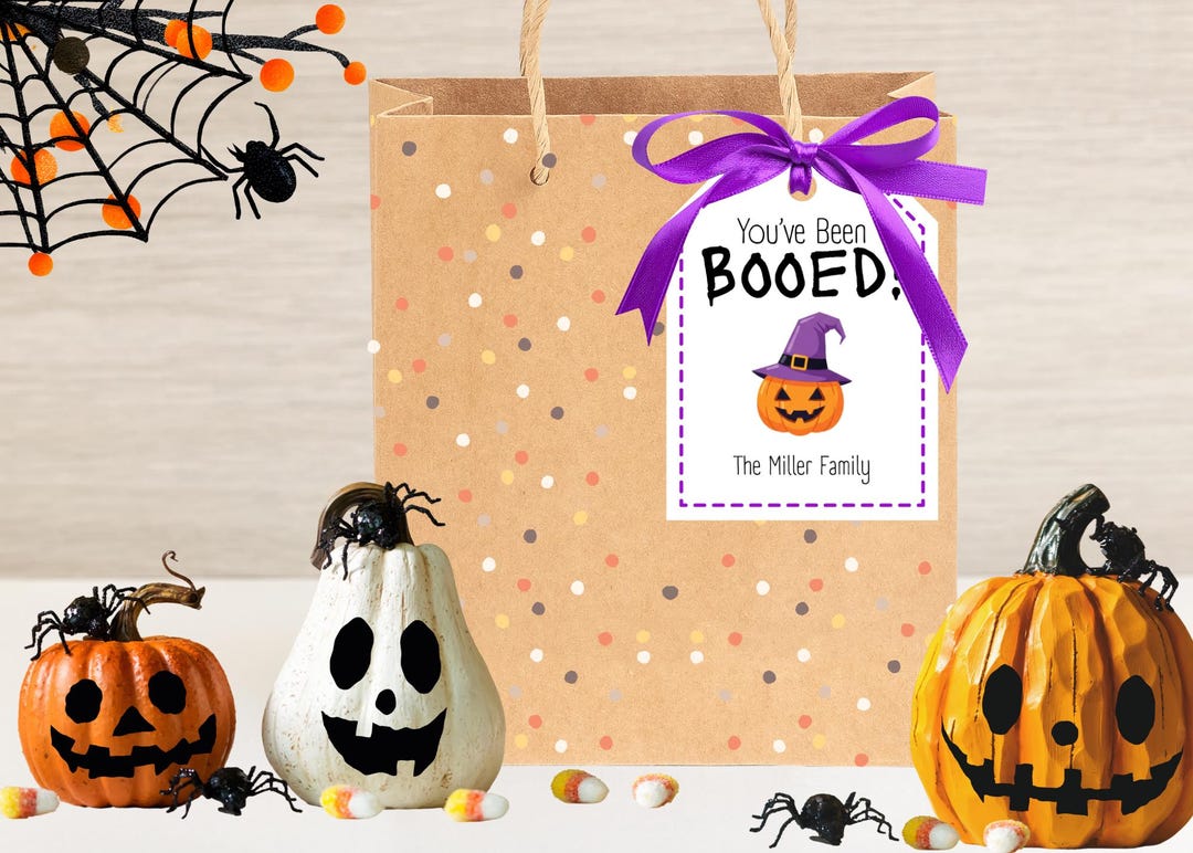 You've Been Booed Halloween Gift Tag - Cute Halloween Treat Bags ...