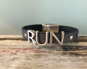 Leather Run Bracelet - Etsy