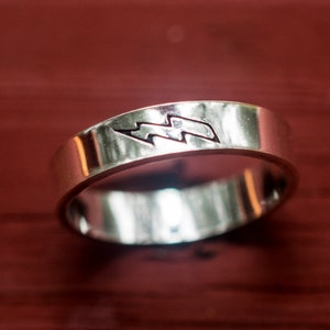 Lightning Flash Ring - Sterling Silver Ring - Personalized Ring ...