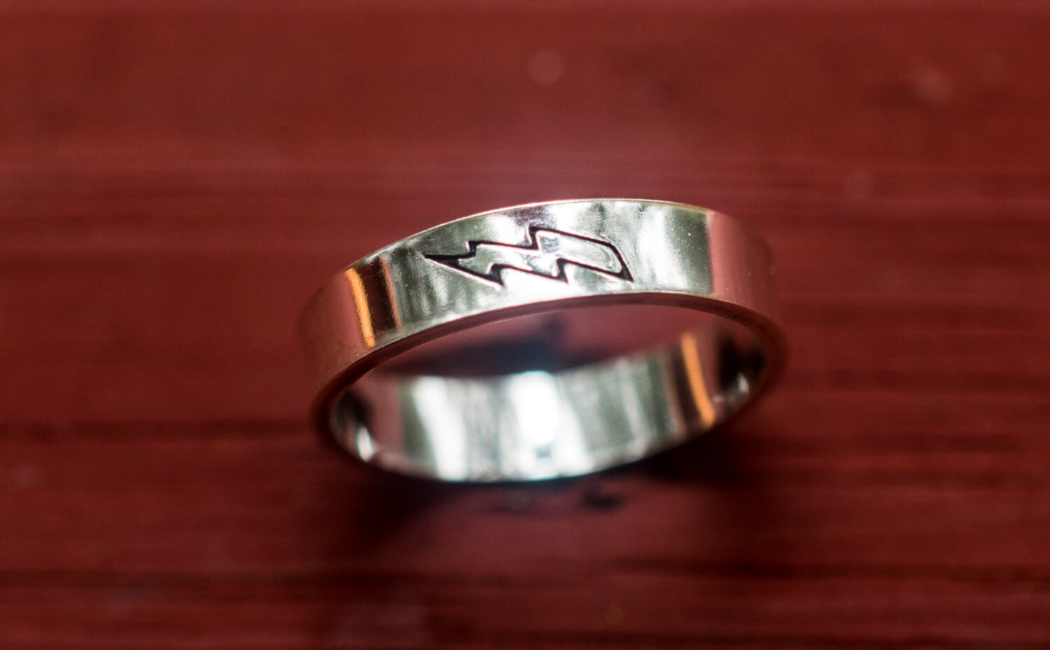Lightning Flash Ring Sterling Silver Ring Personalized - Etsy