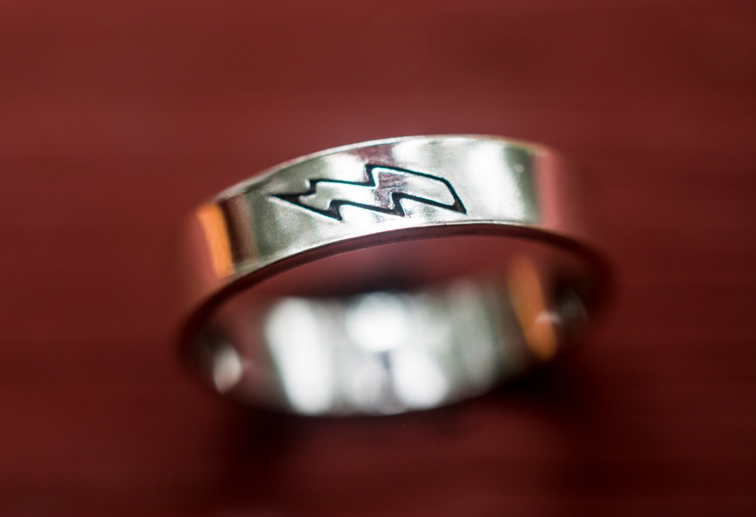 Lightning Flash Ring Sterling Silver Ring Personalized - Etsy