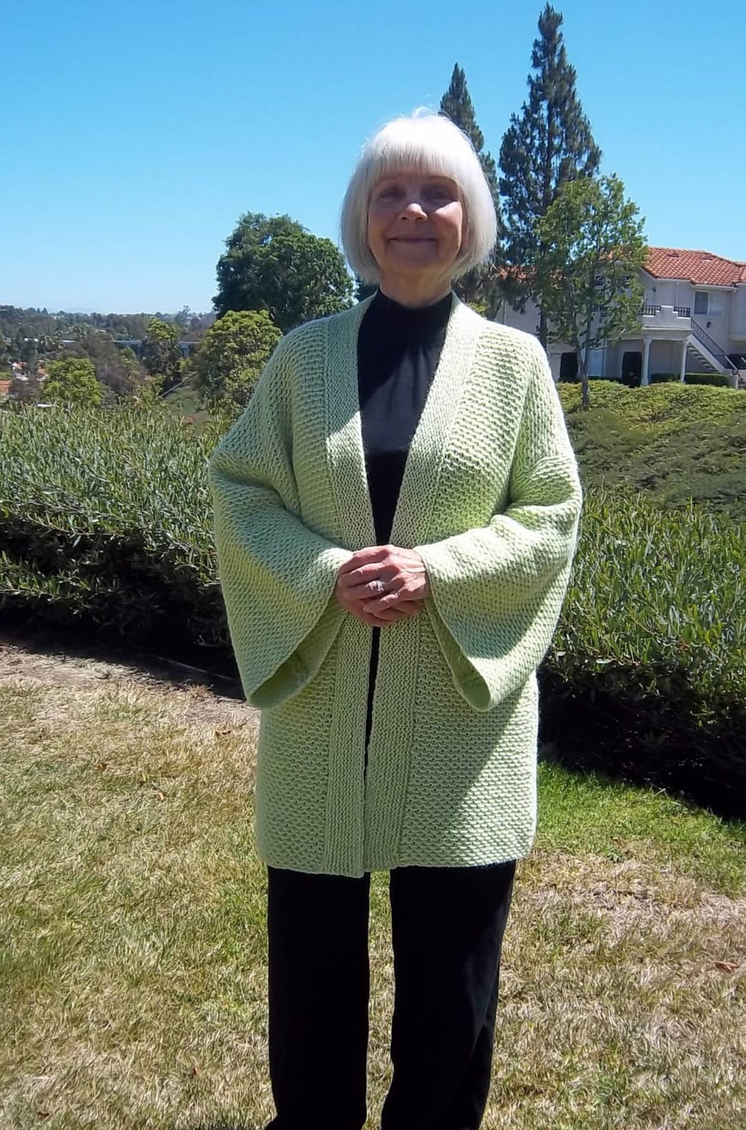 PDF Download Knit Pattern for the Easy Ripple Stitch Kimono Sweater ...