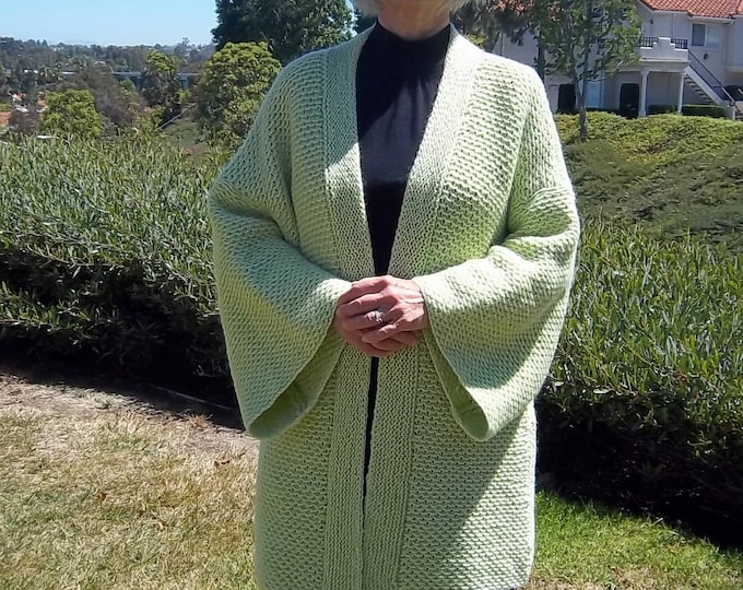 PDF Download Knit Pattern for the Easy Ripple Stitch Kimono Sweater ...