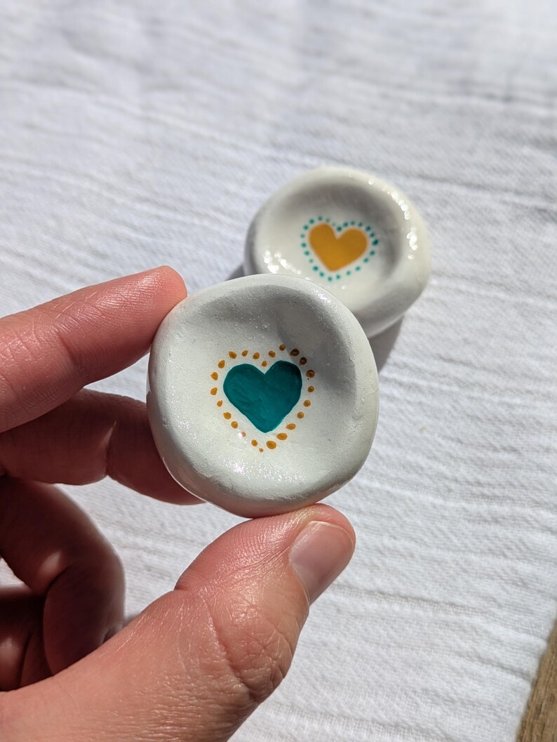 Worry Stone, Handcrafted and Painted Calming Stone, Clay Anti-stress ...