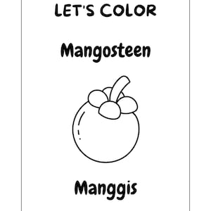 Fruit Coloring Pages for Kids – Learn 10 Fruits in English & Indonesian ...