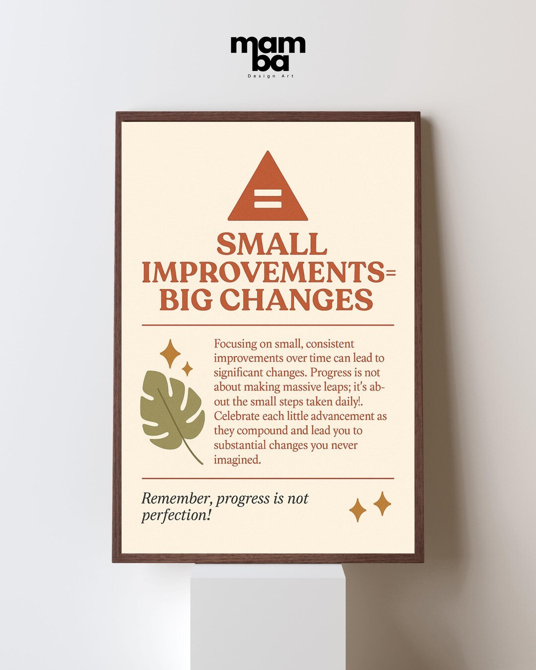 Motivational Quote Poster | Small Improvements Big Changes ...