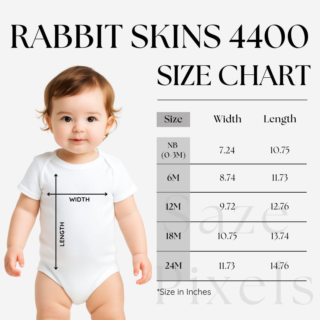 Rabbit Skins 4400 Size Chart, 4400 Mockup Rabbit Skin, Rabbit Skins ...