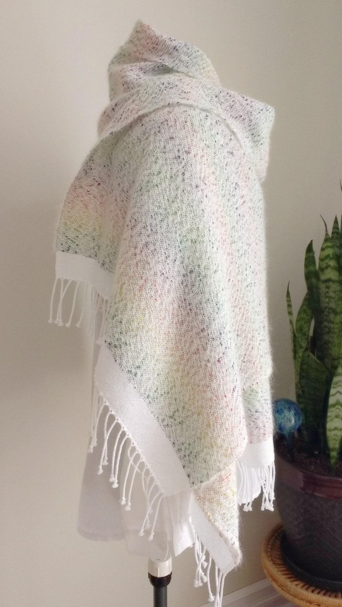 Extra Wide Handwoven Scarf/shawl winter Confetti - Etsy