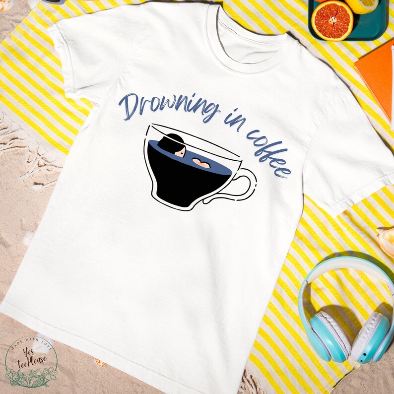 Drowning in Coffee Cup Shirt: Funny Barista Comfort Colors Tee - Etsy