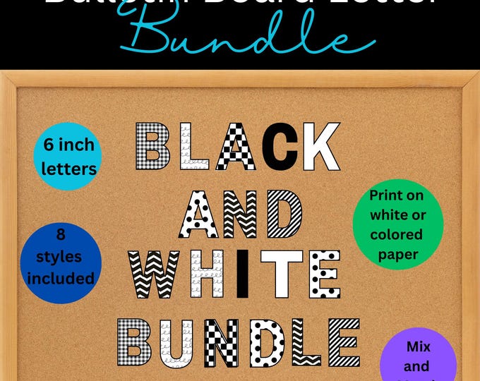 Swirls Alphabet Clip Art, Printable Bulletin Board Letters, Black ...