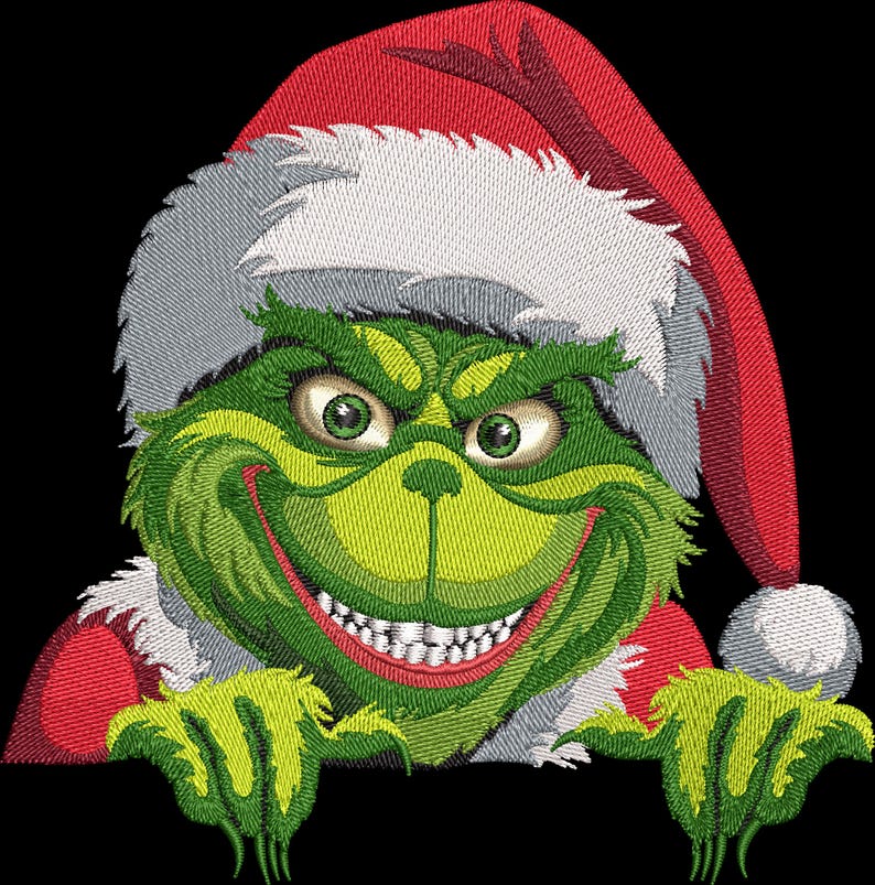 6 Grinch Embroidery Design Bundle, Christmas Patterns, 9 Sizes (instant ...