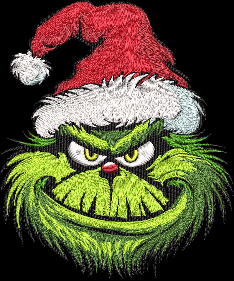Grinch Christmas Embroidery Design, Machine Embroidery Files (instant ...