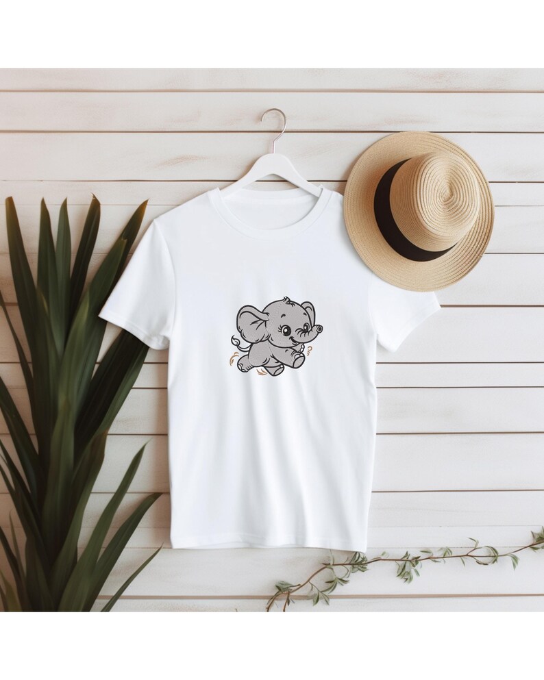 Cute Baby Elephant Machine Embroidery Design, Baby Elephant Embroidery ...