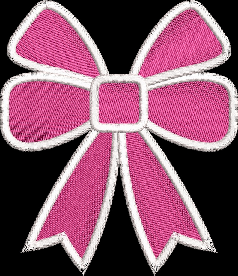 Mini Bow Embroidery Design, Machine Embroidery Files , Satin Stitch ...