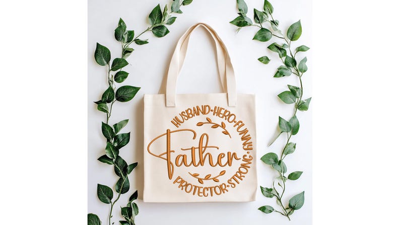 Father's Day Embroidery Design, Machine Embroidery File, 9 Sizes ...