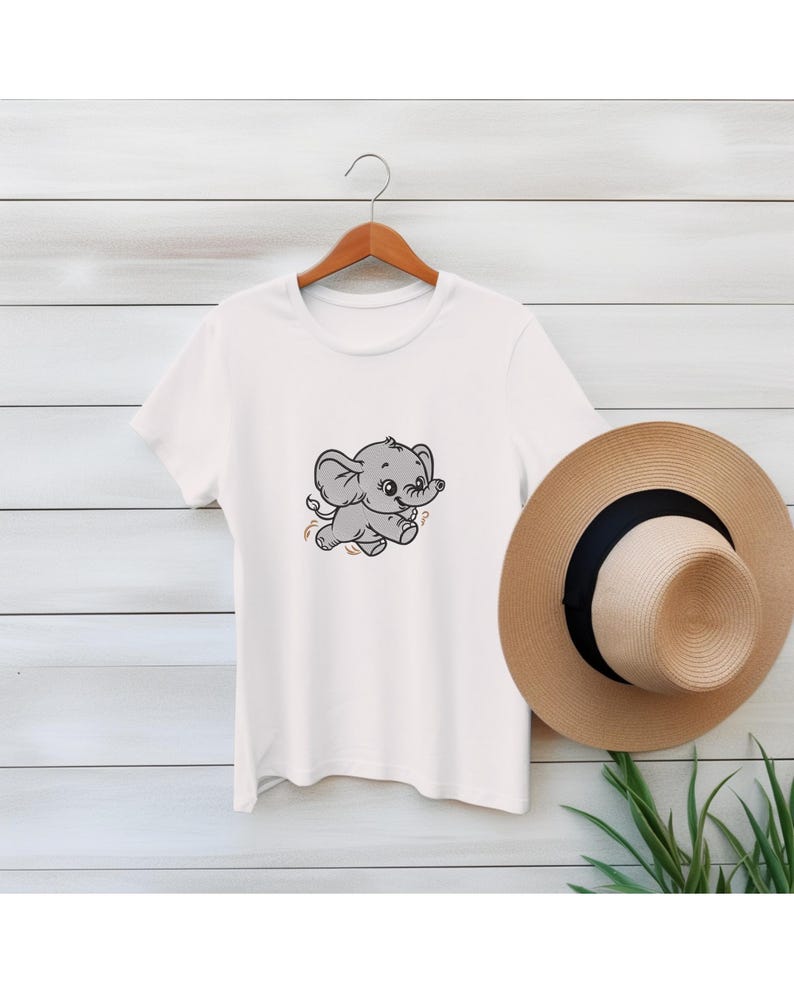 Cute Baby Elephant Machine Embroidery Design, Baby Elephant Embroidery ...