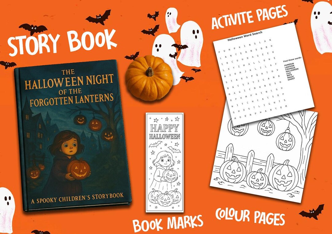 Halloween Storybook Bundle | Kids Halloween Activity Book, Coloring ...