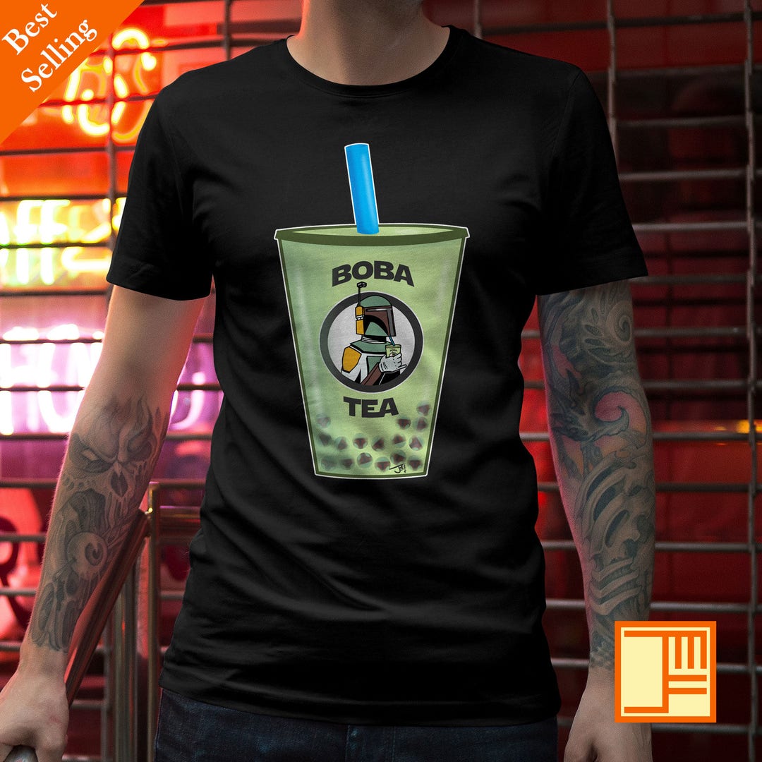 Boba Bounty Hunter Boba Tea Sci-fi T-shirt - Mens / Unisex / Ladies Fit ...